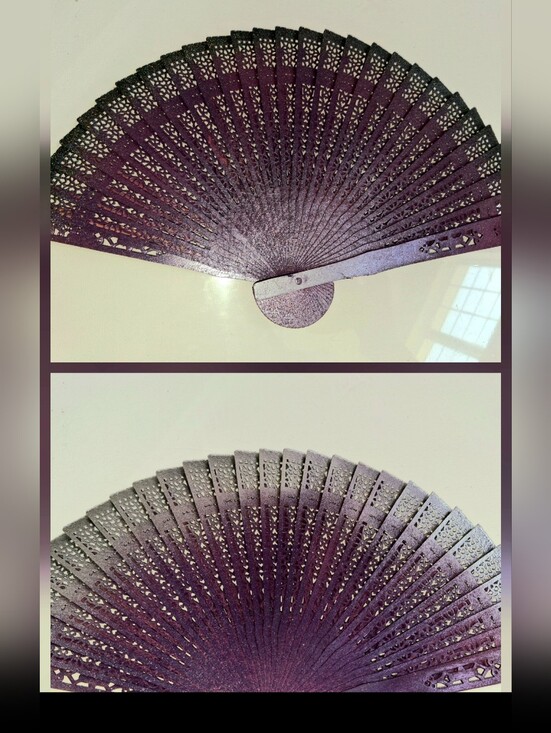 The Tipsy Gypsi | Other | Ooak Hand Painted Wood Fan Victorian | Poshmark
